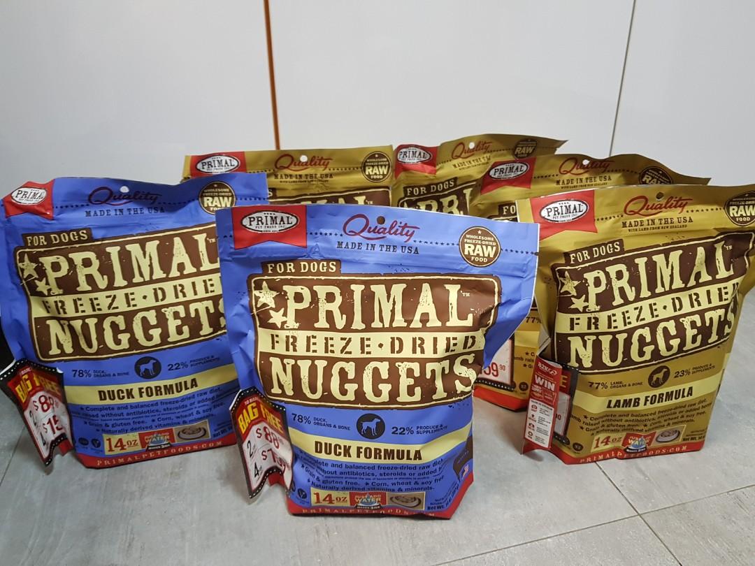 Primal dog food (duck & lamb) free 4 barcodes, Pet Supplies, Pet Food ...
