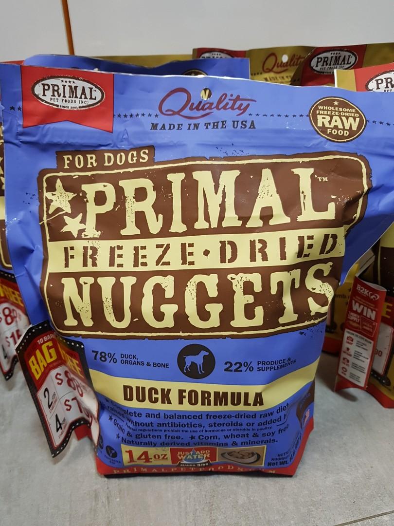 Primal dog food (duck & lamb) free 4 barcodes, Pet Supplies, Pet Food ...