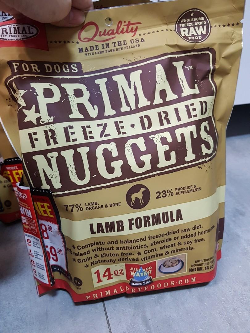 Primal dog food (duck & lamb) free 4 barcodes, Pet Supplies, Pet Food ...
