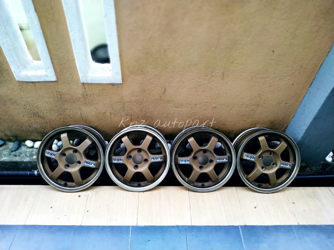 Sport rim TE37 14 pcd 100 kelisa kenari viva atos, Auto Accessories on ...