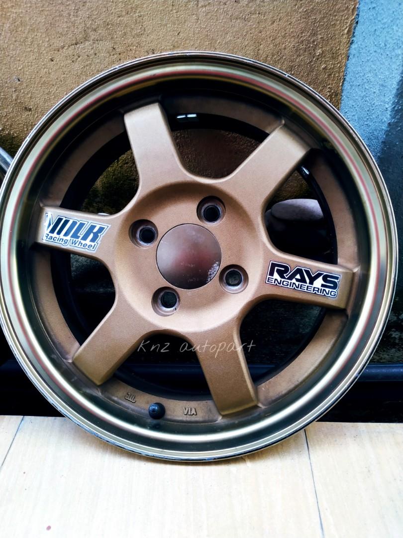 Sport rim TE37 14 pcd 100 kelisa kenari viva atos, Auto Accessories on ...