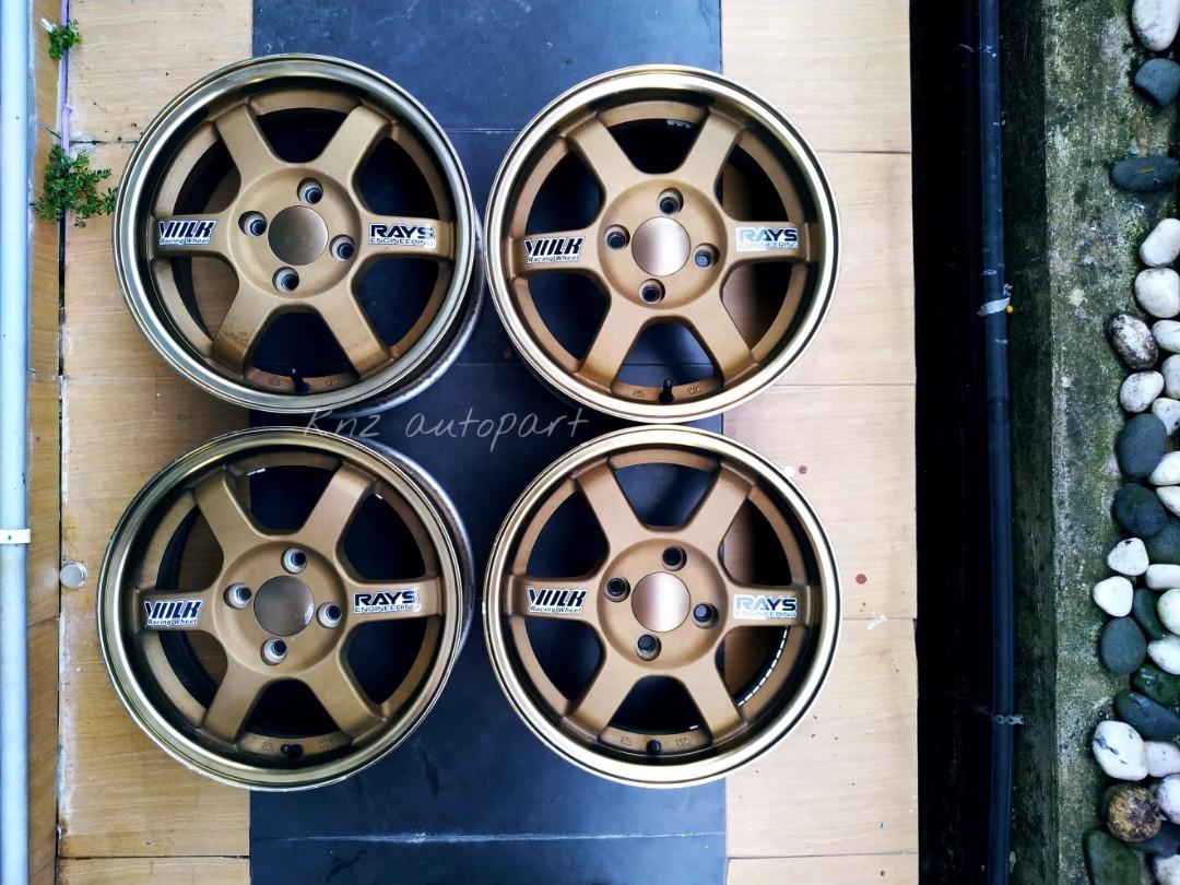 Sport rim TE37 14 pcd 100 kelisa kenari viva atos, Auto Accessories on ...