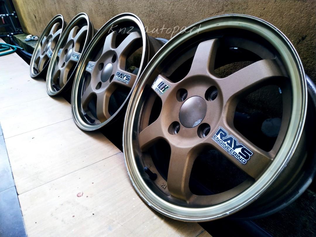 Sport rim TE37 14 pcd 100 kelisa kenari viva atos, Auto Accessories on ...