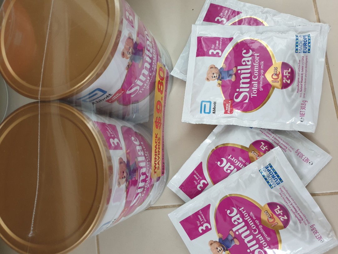 Stage 3 milk powder total comfort similac- sachet, bottles and voucher ...