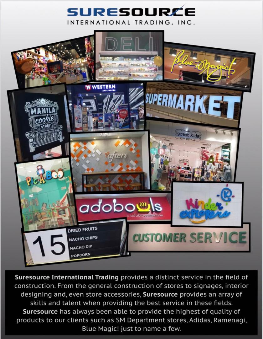 Store building supermarket street signages stainless advertising ...