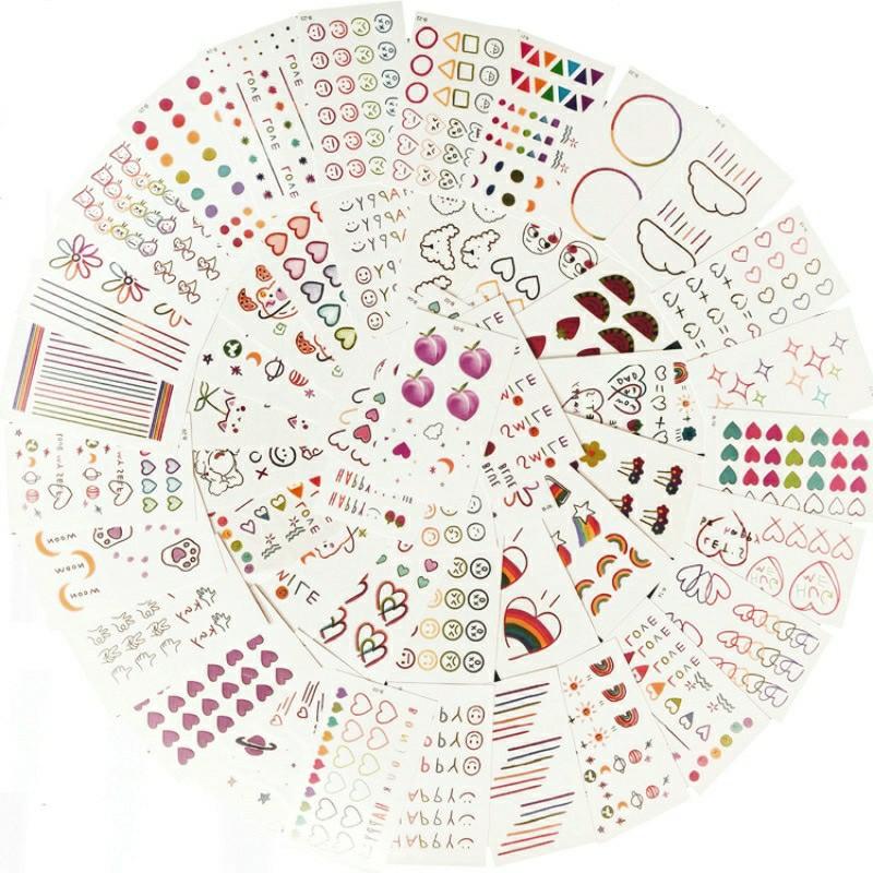 Temporary Tattoo Sticker(50pcs), Hobbies & Toys, Stationery & Craft ...