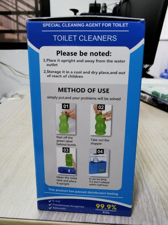 toilet celaner flush bowl tank disinfectant, Furniture & Home Living ...