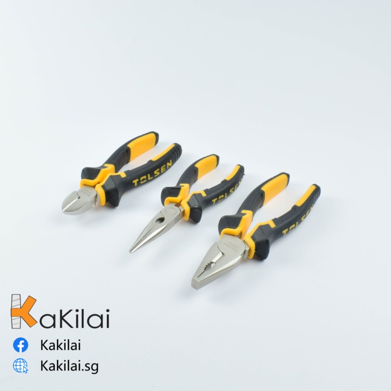 Tolsen 10400 - 3 piece Plier Set, Furniture & Home Living, Home Improvement & Organisation, Home ...