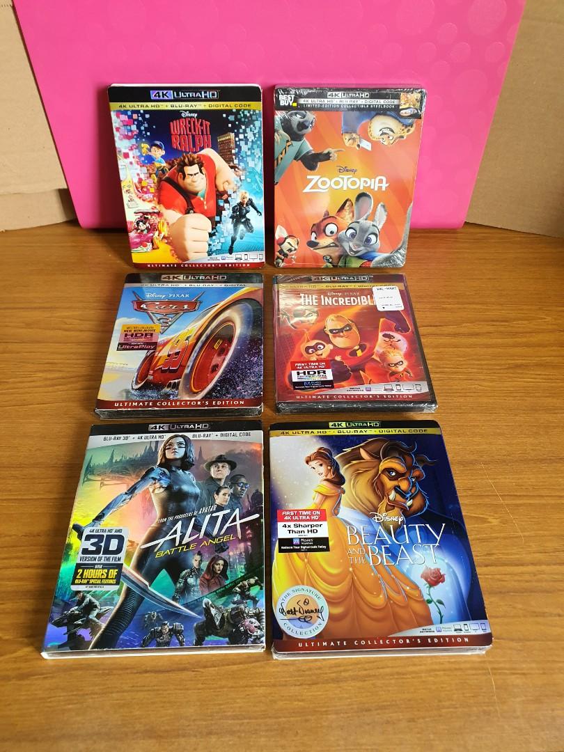 USA Blu Ray 4K UHD - CARTOONS - Disney / PIXAR / other kids cartoons ...