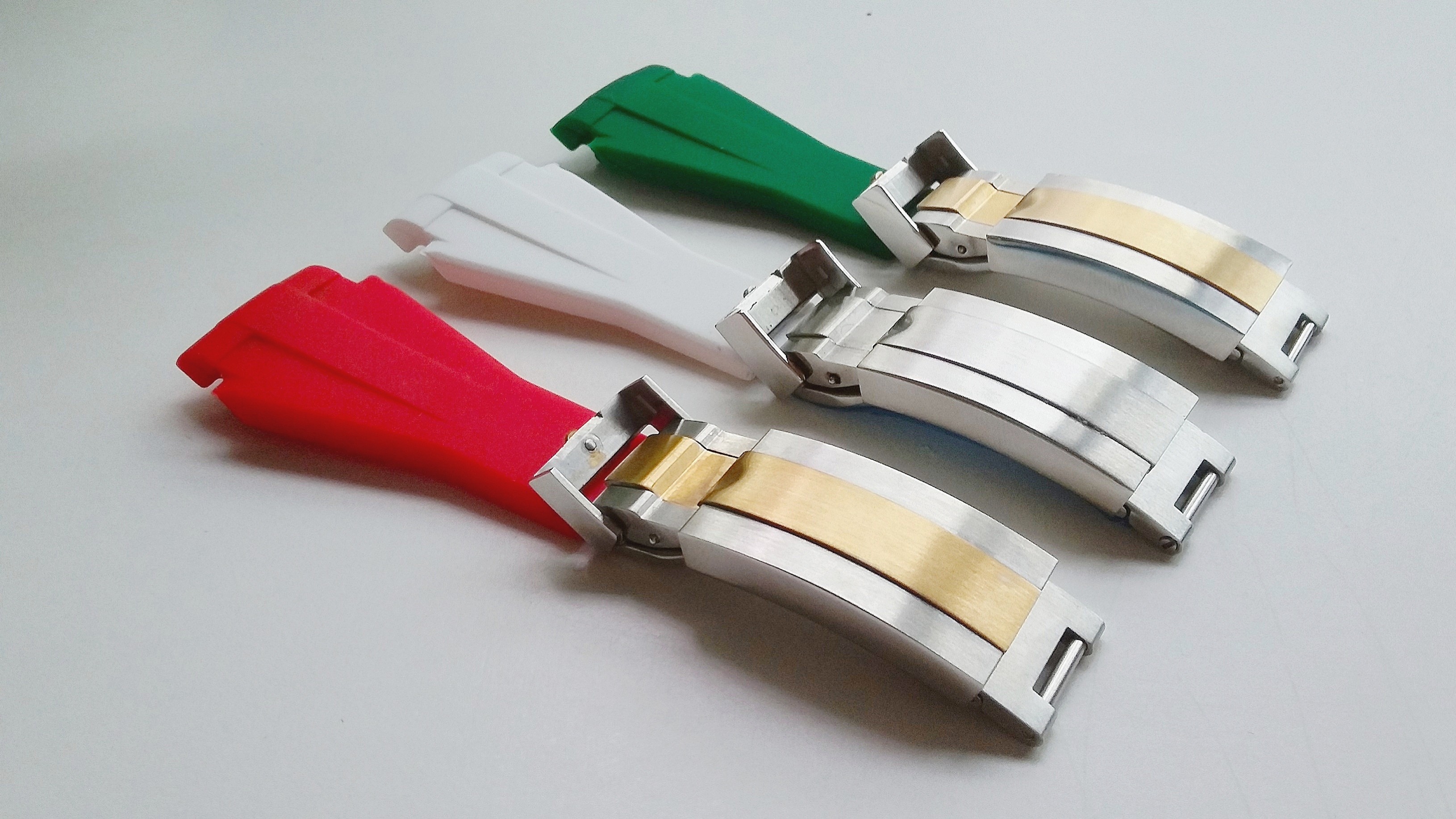 21mm RUBBER STRAP W 316L STEEL GLIDELOCK CLASP FOR 44MM ROLEX DEEPSEA ...