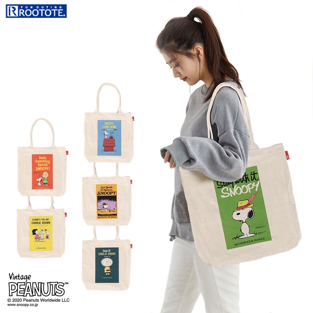 日本限定 Snoopy x ROOTOTE Totebag, 預購 - Carousell