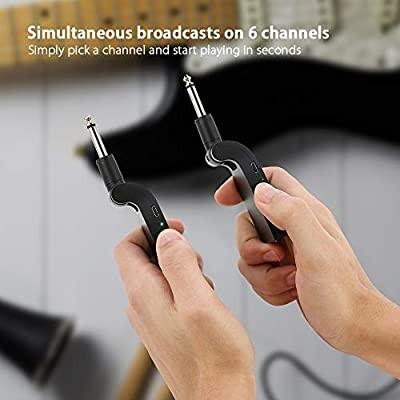 Ammoon Wireless Guitar System Transmitter and Receiver Electric ...