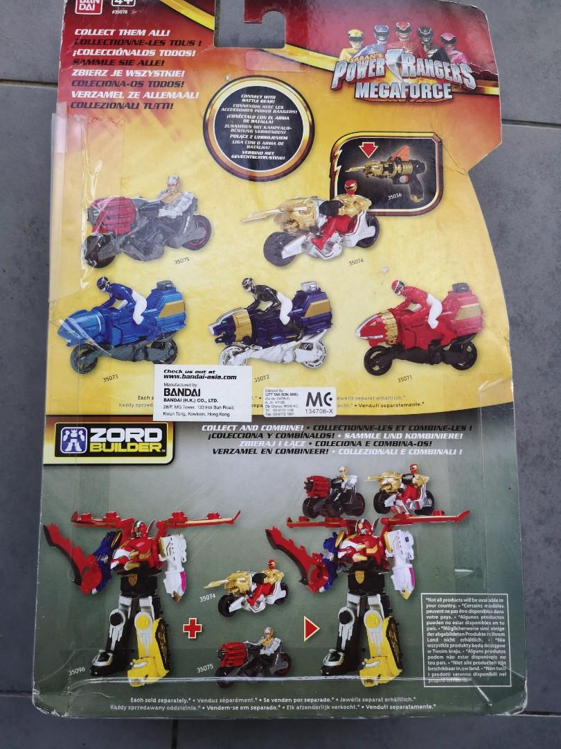 Bandai Power Rangers Megaforce Zord Builder Robo Knight Lion Cycle ...