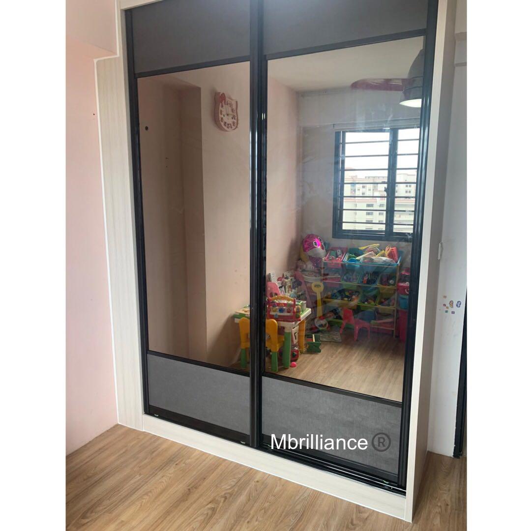 Built in wardrobe with side table, Furniture & Home Living, Furniture ...