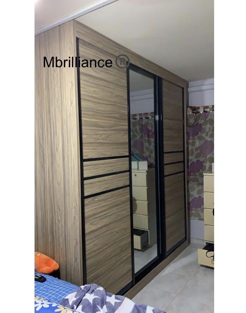 Built in wardrobe with side table, Furniture & Home Living, Furniture ...