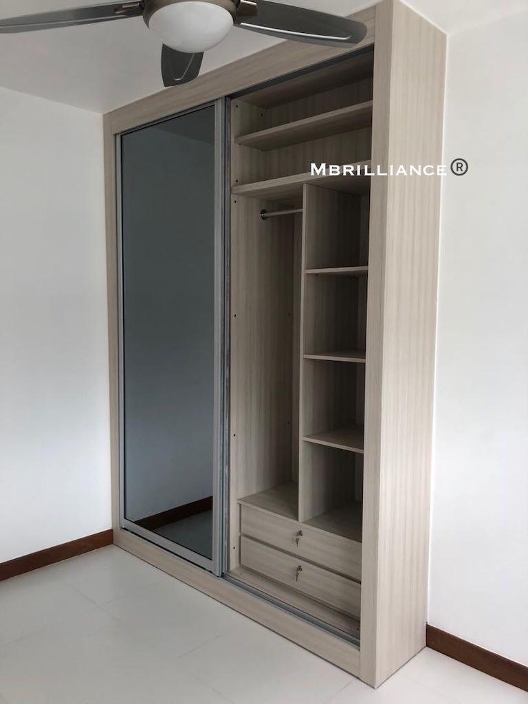 Built in wardrobe with side table, Furniture & Home Living, Furniture ...