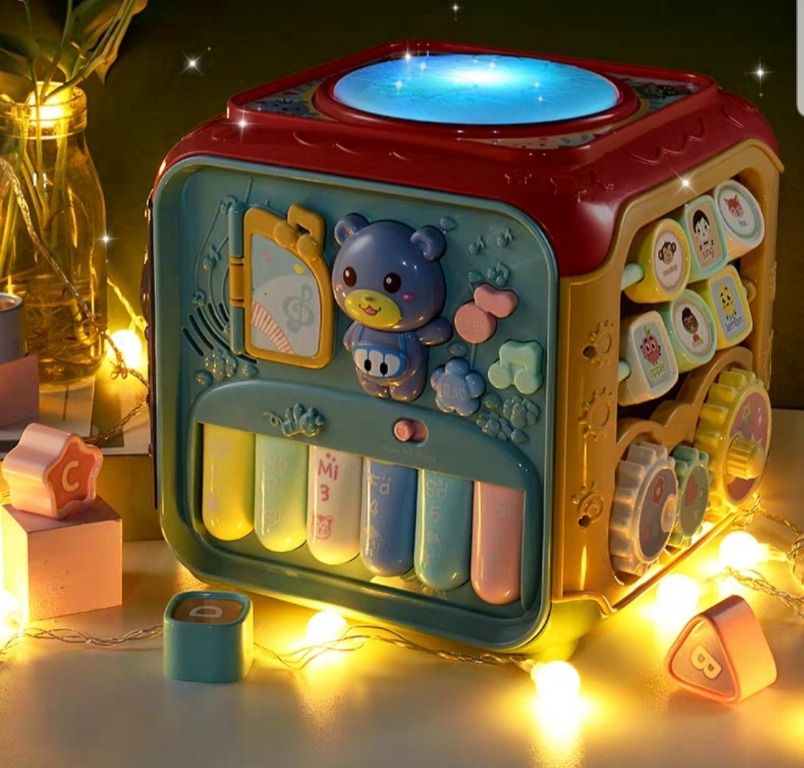 Cube musical toy with 6 different play themes on each face., Babies ...