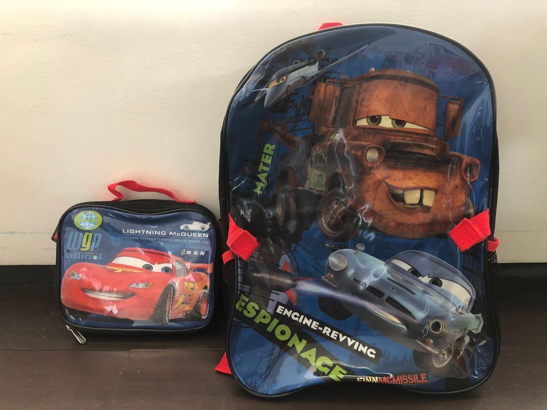 Disney Cars 2 Backpack & Lunchbox Set, Babies & Kids, Going Out, Diaper ...