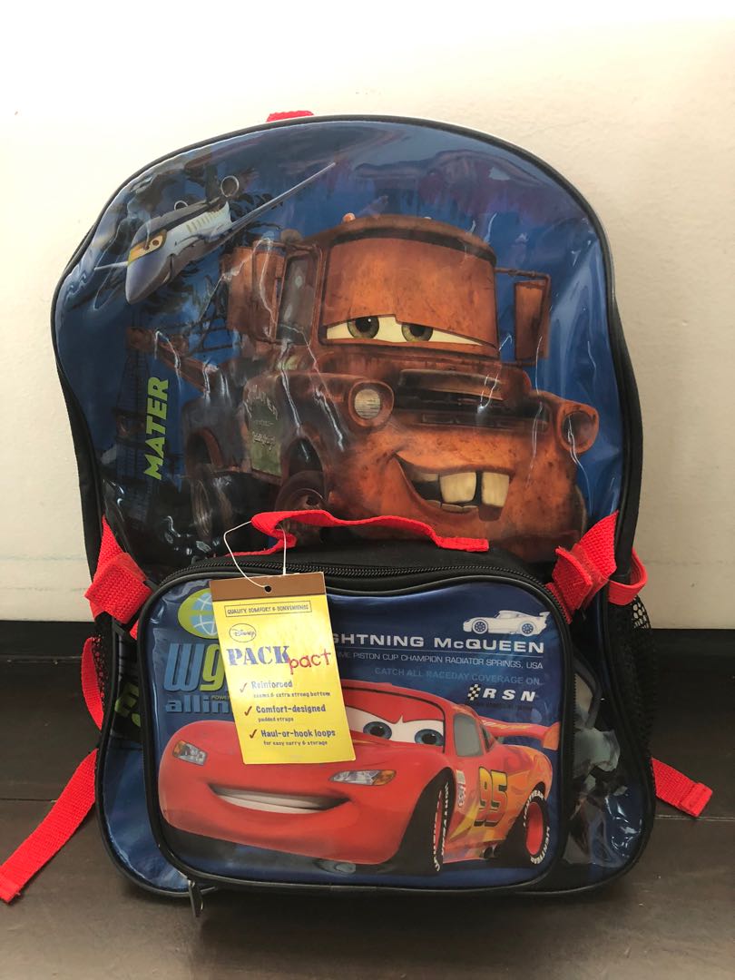Disney Cars 2 Backpack & Lunchbox Set, Babies & Kids, Going Out, Diaper ...