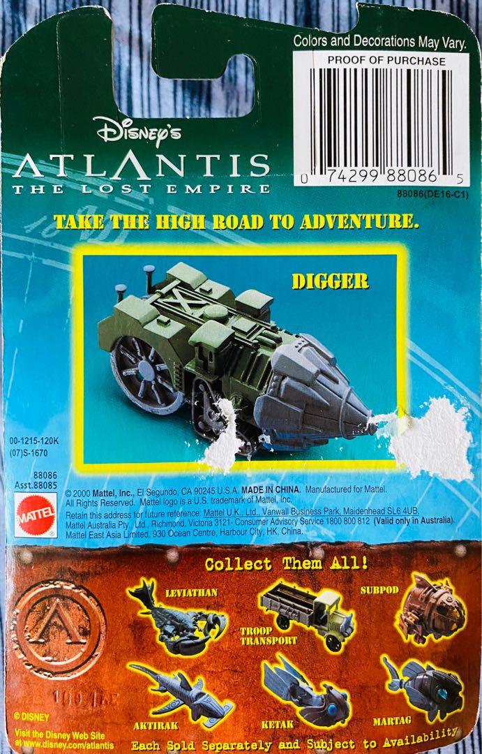 Disney’s Atlantis Authentic Diecast Replicas - Digger, 興趣及遊戲, 玩具 & 遊戲類 ...