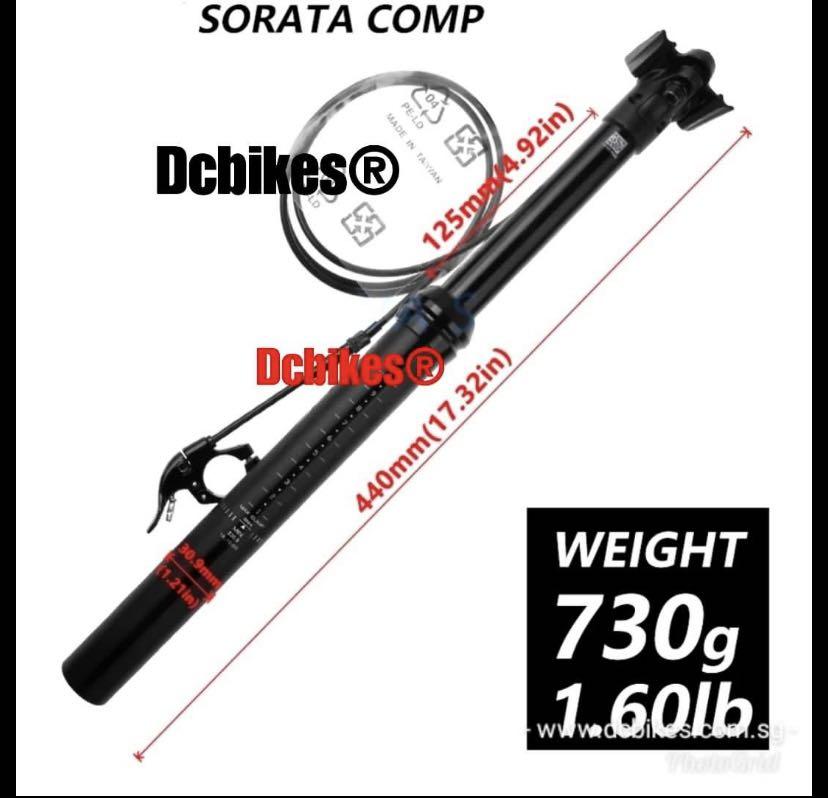 External Routing Dropper SeatPost Satori Sorata Comp 31.6mm/125mm ...