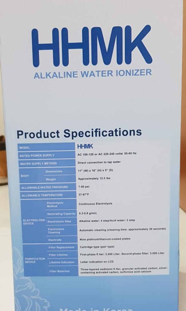 HHMK 9 Platinum Titanium Coated Alkaline Water Ionizer Machine ...