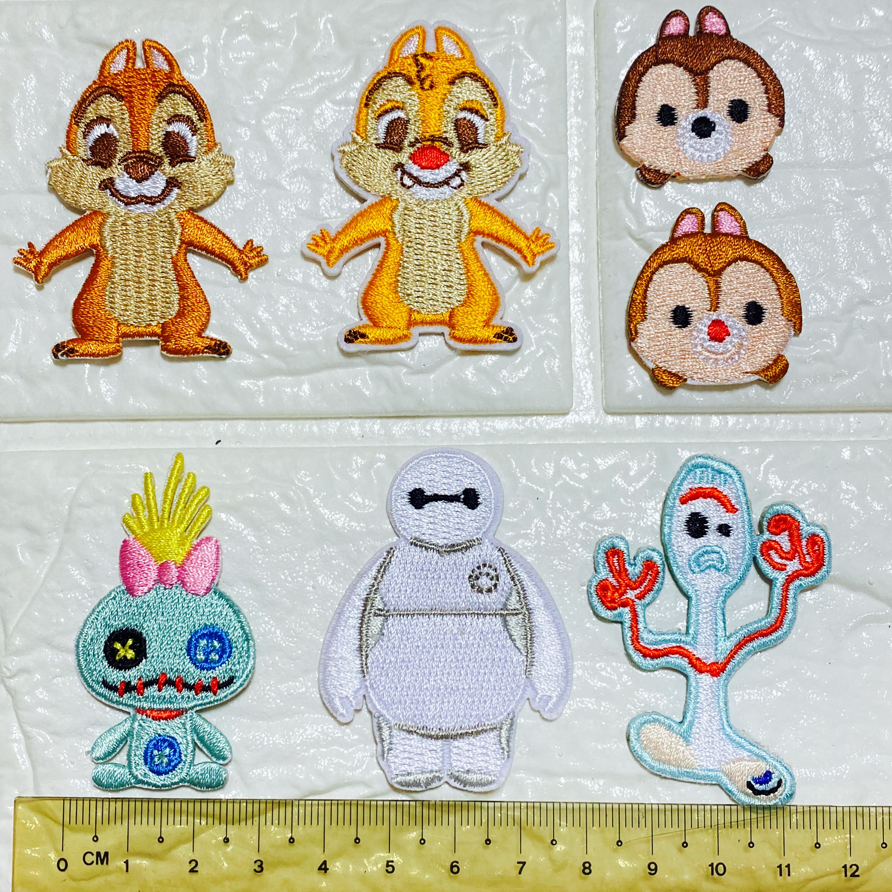 Iron on patch - chip and dale chipmunks, chip and dale tsums, Scrump from lilo & stitch, baymax ...