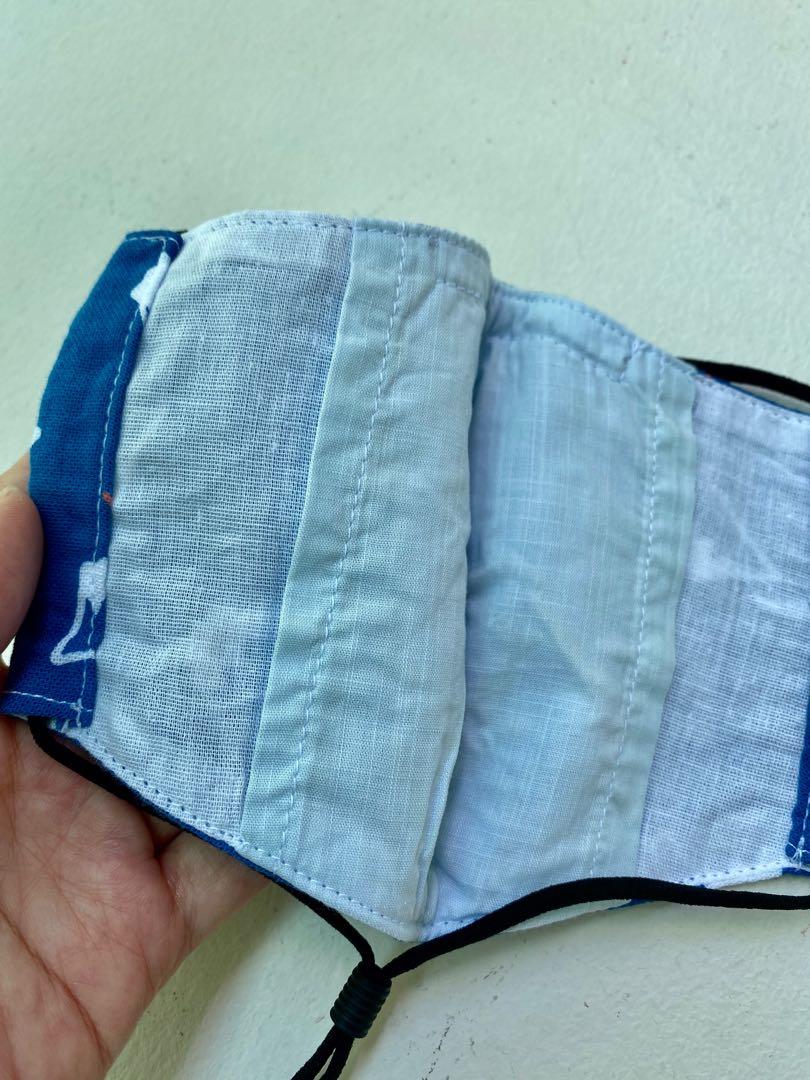 Japanese Tenugui Reusable mask - Mt Fuji, Health & Nutrition, Face ...