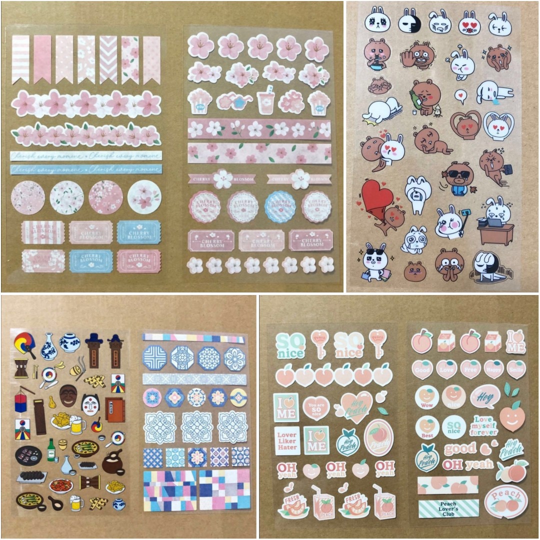 Korea Daiso Stickers, Hobbies & Toys, Stationery & Craft, Stationery ...