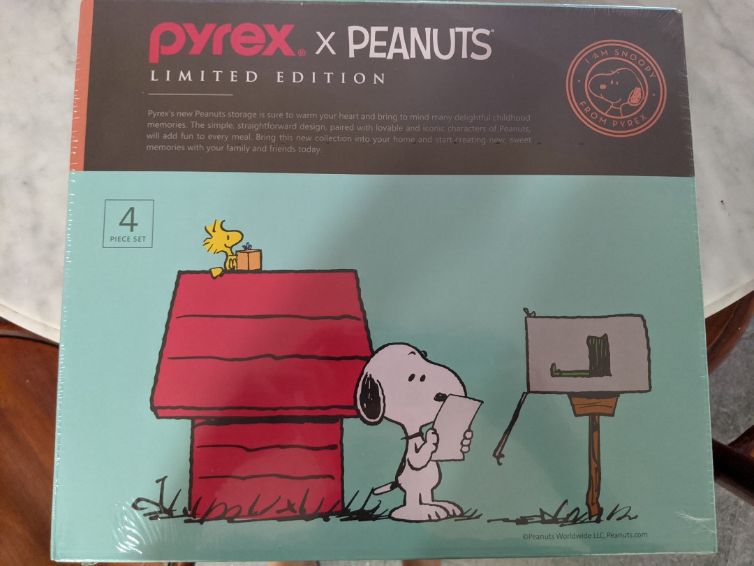 [Limited Edition] Pyrex x Peanuts Lunch Boxes, Furniture & Home Living ...