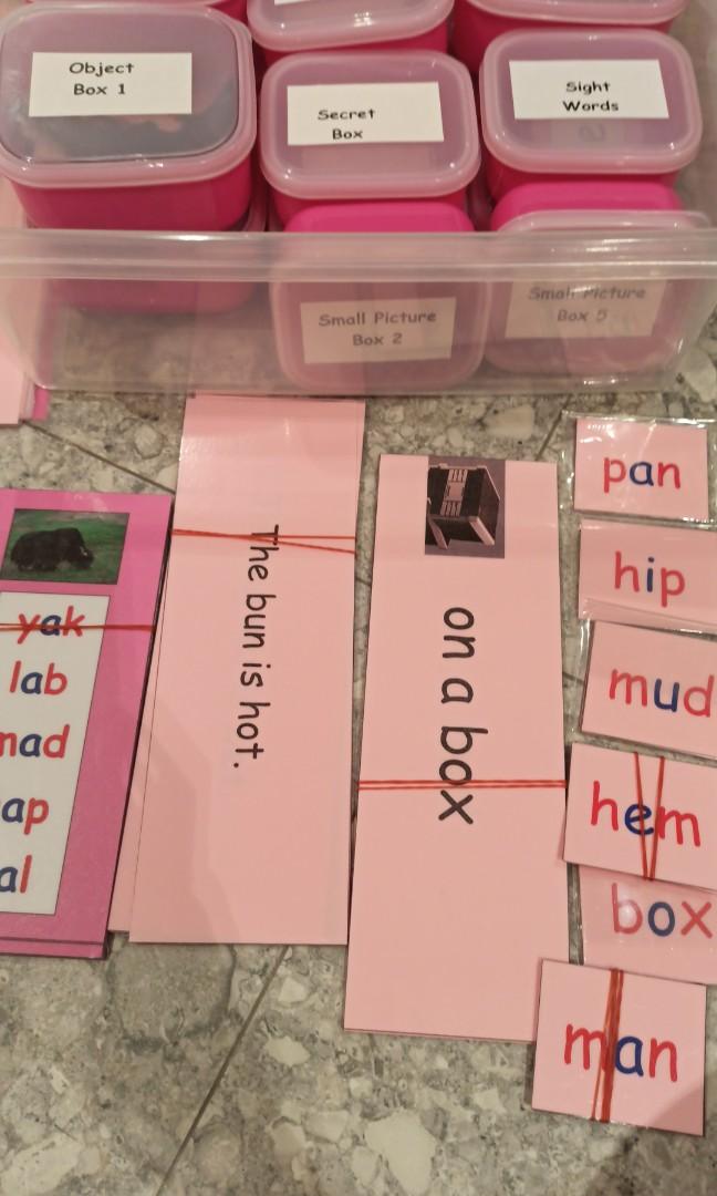 Montessori Phonics Reading Kit (Pink Scheme), Everything Else on Carousell