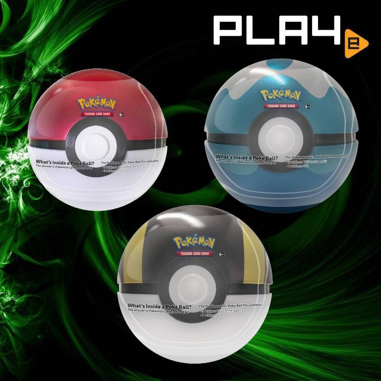 Pokemon TCG Pokeball Tin - Red/Blue/Black/Gold Brand New, Hobbies ...