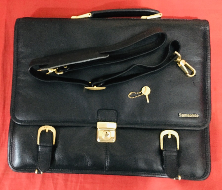 Samsonite Leather Briefcase – original, Men's Fashion, Bags, Briefcases ...