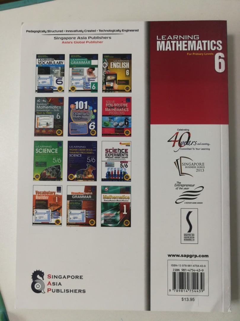 SAP Learning Mathematics Workbook P4 & P6, Books & Stationery, Children ...