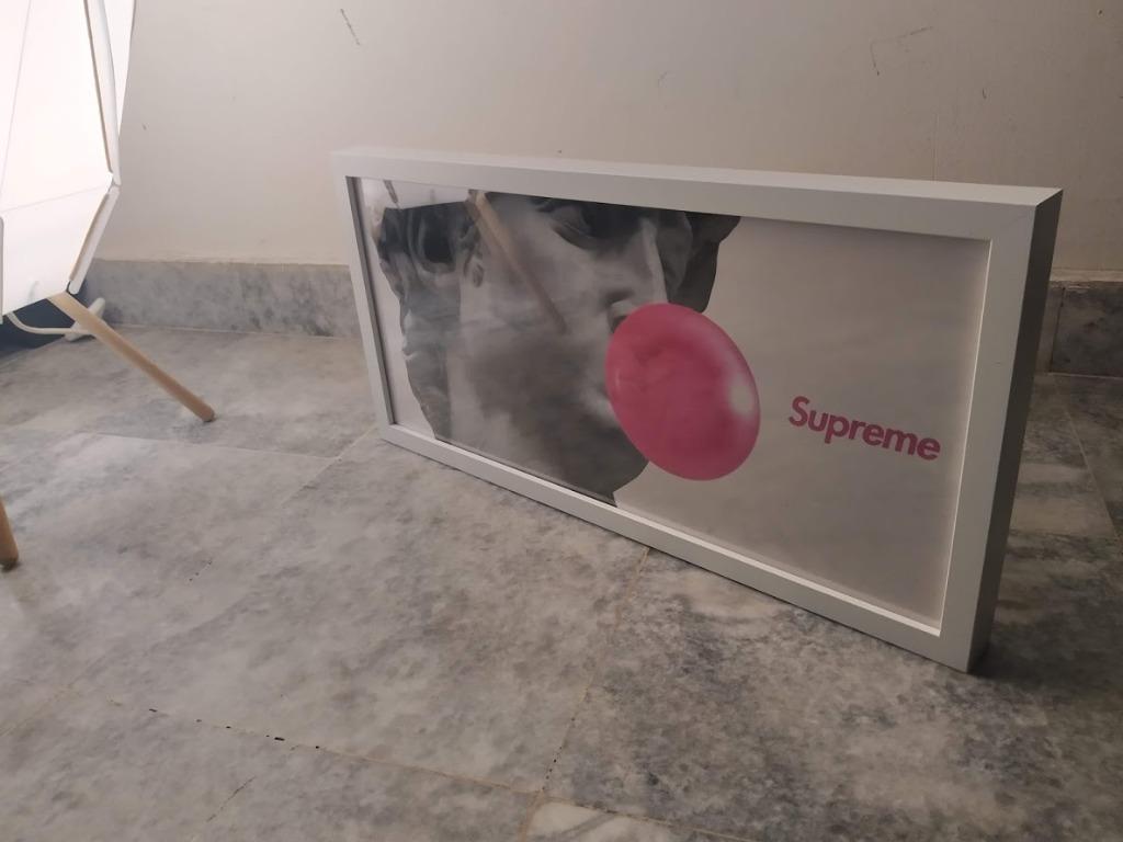 SUPREME SIGN GLASS FRAME, Furniture & Home Living, Home Decor, Frames ...