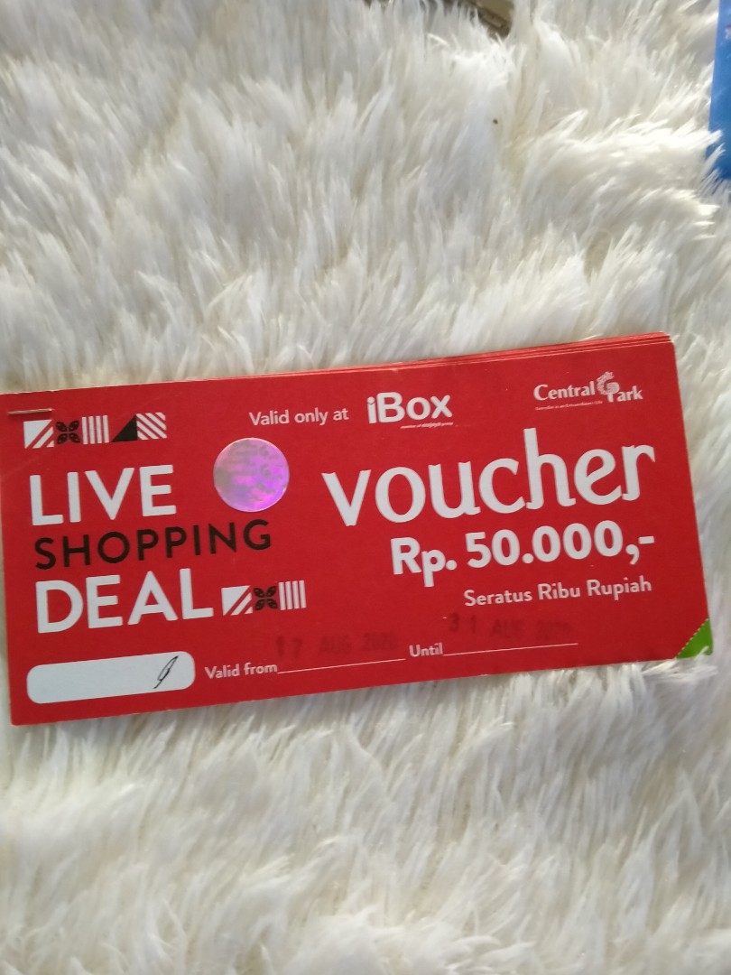 Voucher shopping ibox central park, Tiket & Voucher, Kartu Hadiah ...