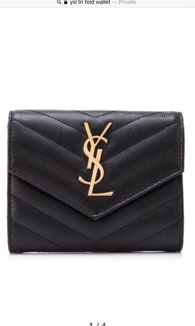 YSL Saint Laurent Monogram Envelope Wallet, Luxury, Bags & Wallets on ...