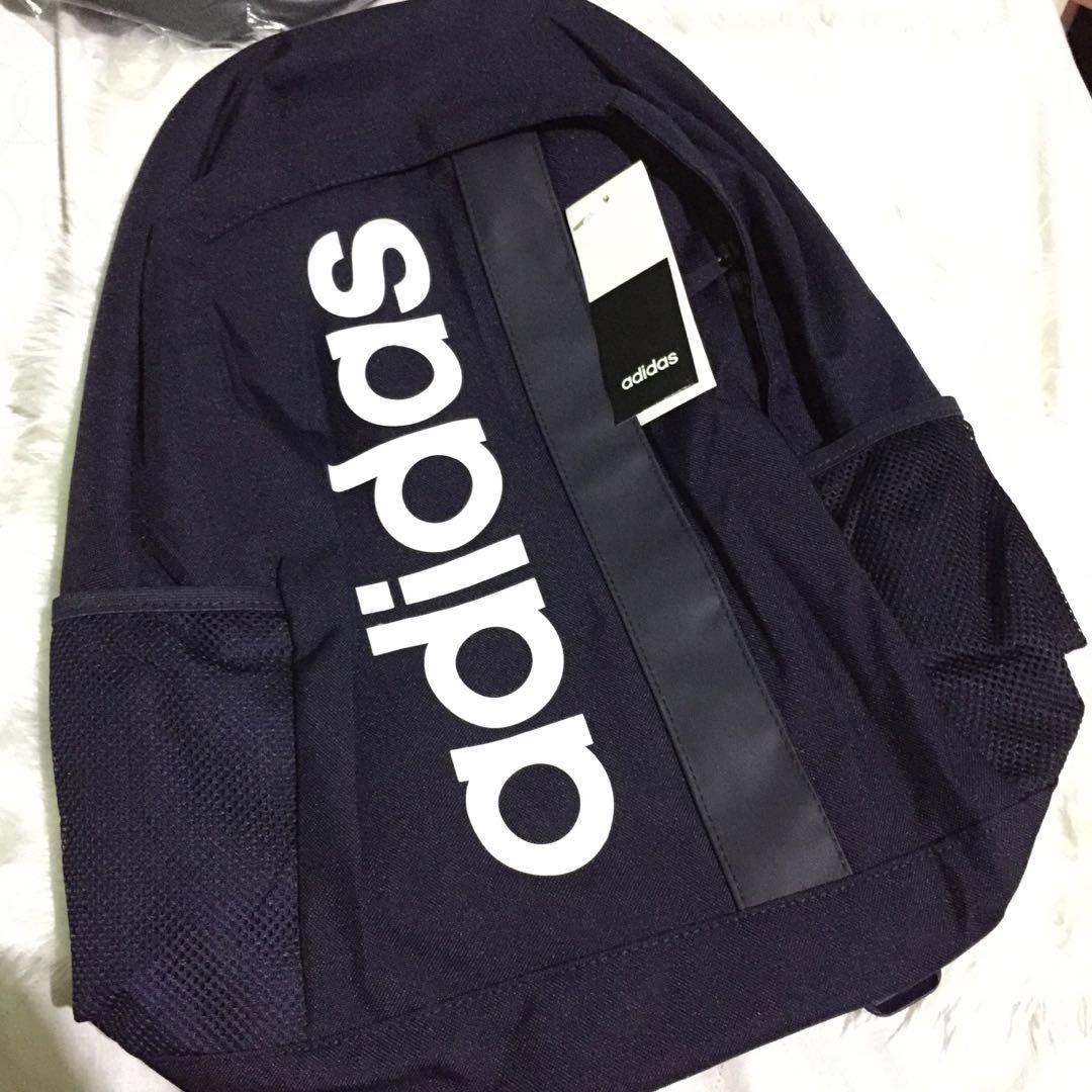 Adidas linear core backpack in navy blue, Men's Fashion, Bags ...