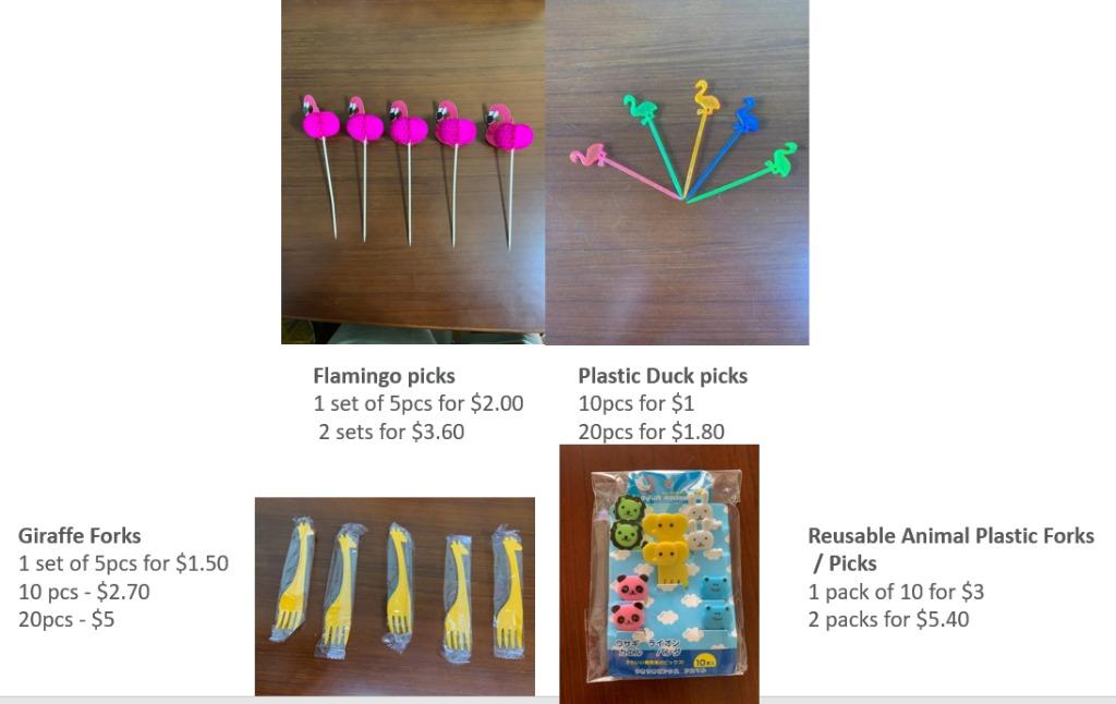 9 Animal / Jungle Themed Cake Toppers / party forks for animal themed ...