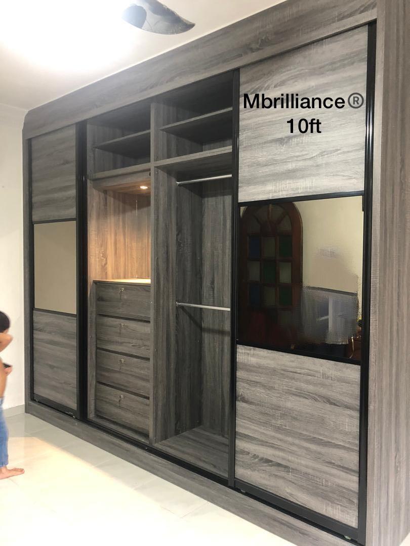 Built in wardrobe with side table, Furniture & Home Living, Furniture ...