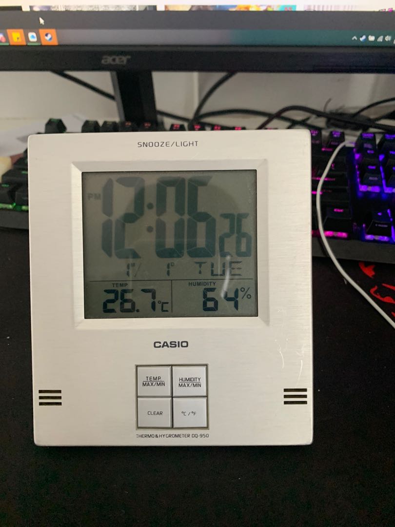 Casio clock, Furniture & Home Living, Home Decor, Clocks on Carousell