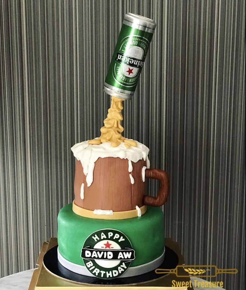 Floating beer can cake, Food & Drinks, Chilled & Frozen Food on Carousell