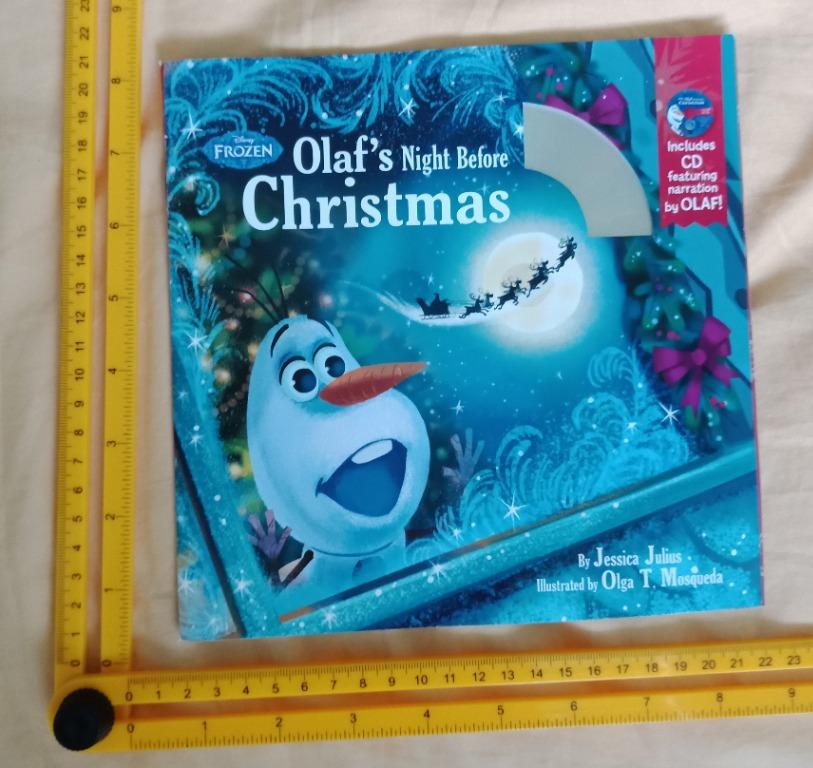 DISNEY PIXAR Frozen Olaf's Night Before Christmas Story Book with CD ...