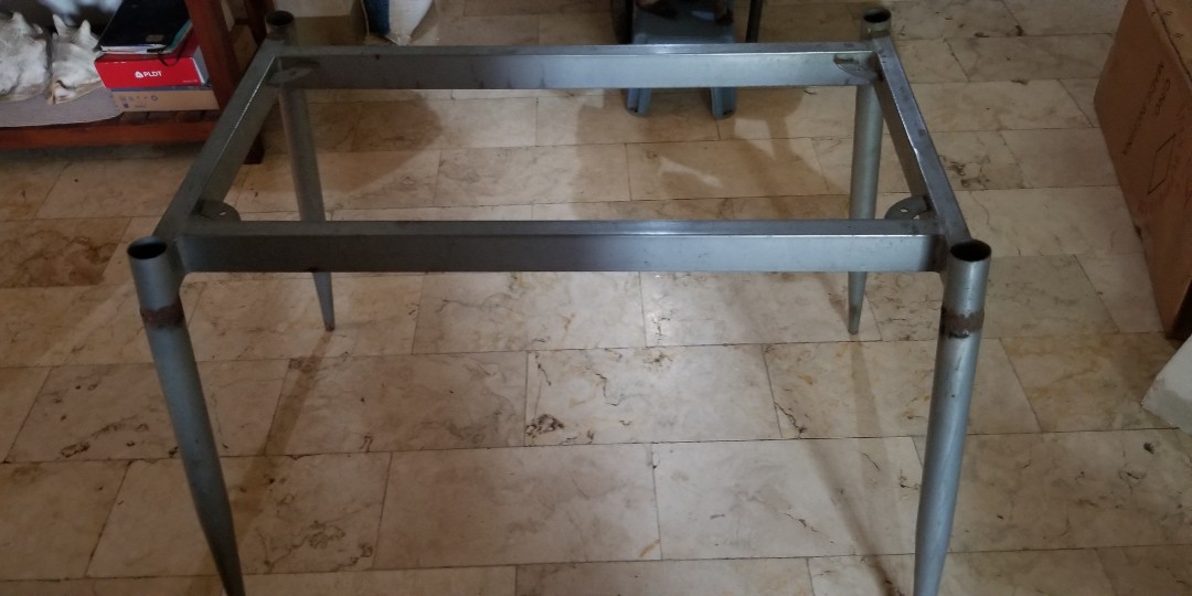 Metal table frame without topglass, Furniture & Home Living, Furniture ...