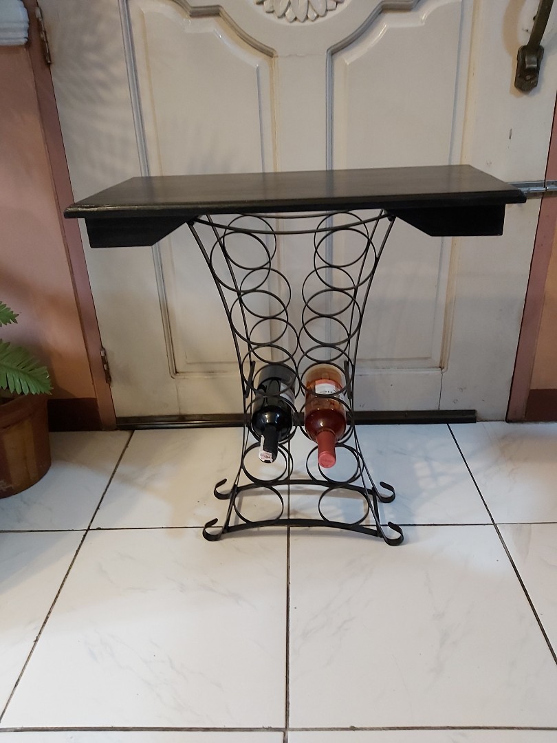 Mini console table wine rack coffee table, Furniture & Home Living ...