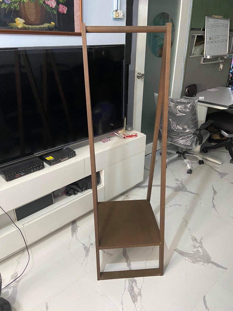 Muji oak wood clothes rack, Furniture & Home Living, Home Improvement ...