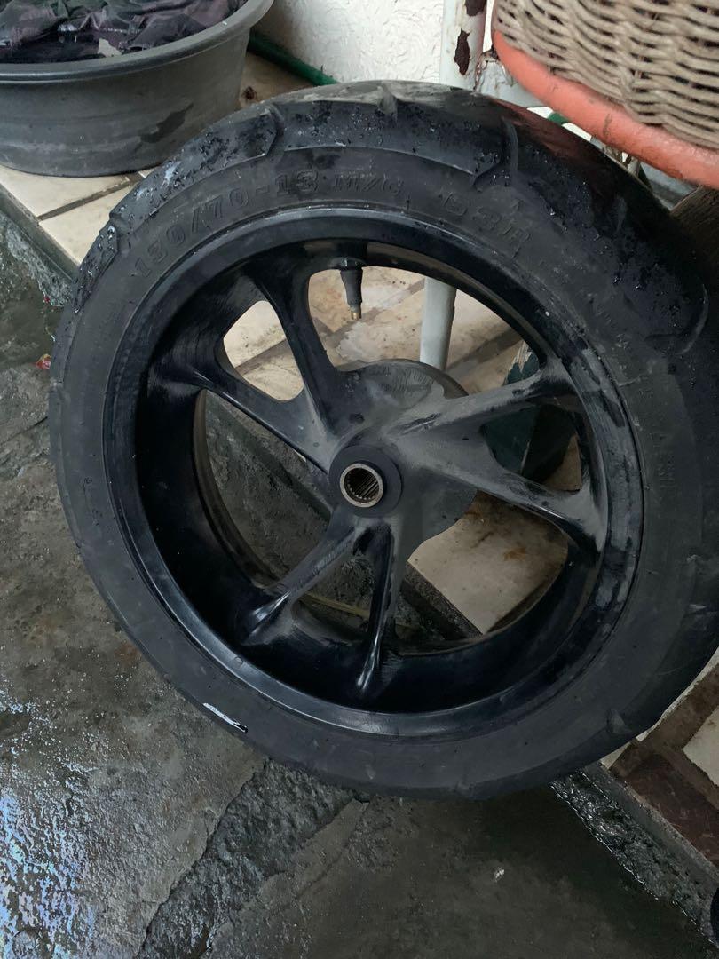 NMAX stock mags and tire, Motorbikes, Motorbike Parts & Accessories ...