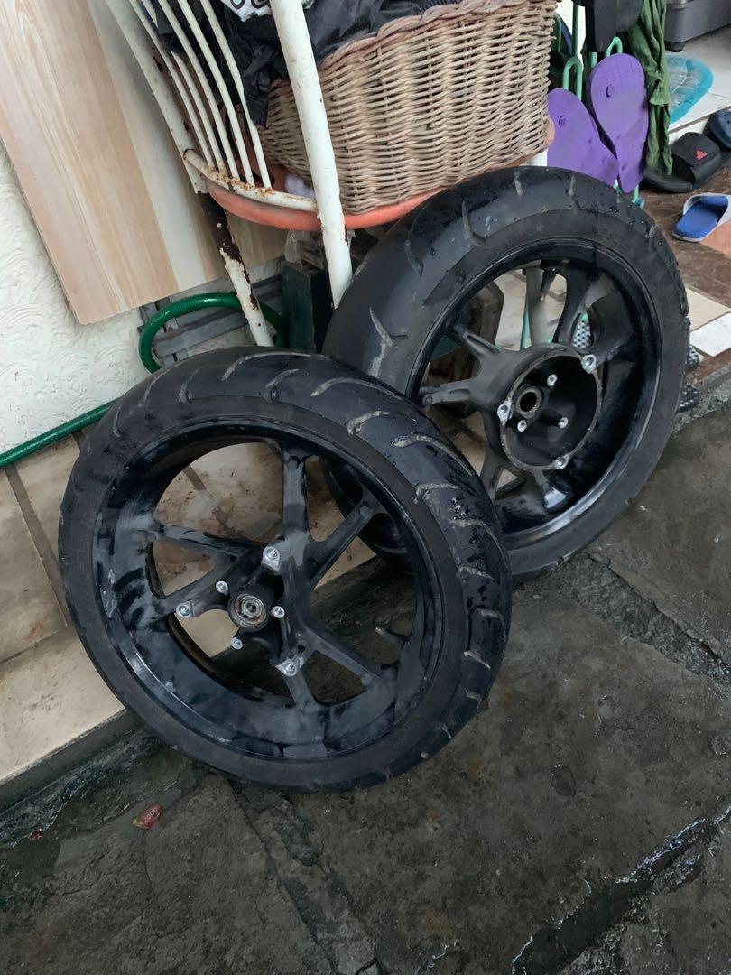NMAX stock mags and tire, Motorbikes, Motorbike Parts & Accessories ...