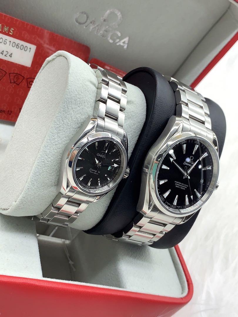 Omega Aqua Terra Couple Watch, Luxury, Watches on Carousell