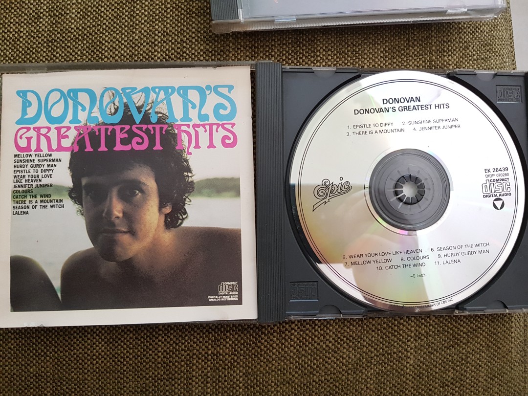 Original CD: Donovan's Greatest Hits, Hobbies & Toys, Music & Media ...